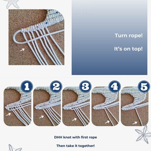 Macrame Pattern, Starfish Pattern , PDF File Tutorial , Writing and With Photographs Tutorial ...