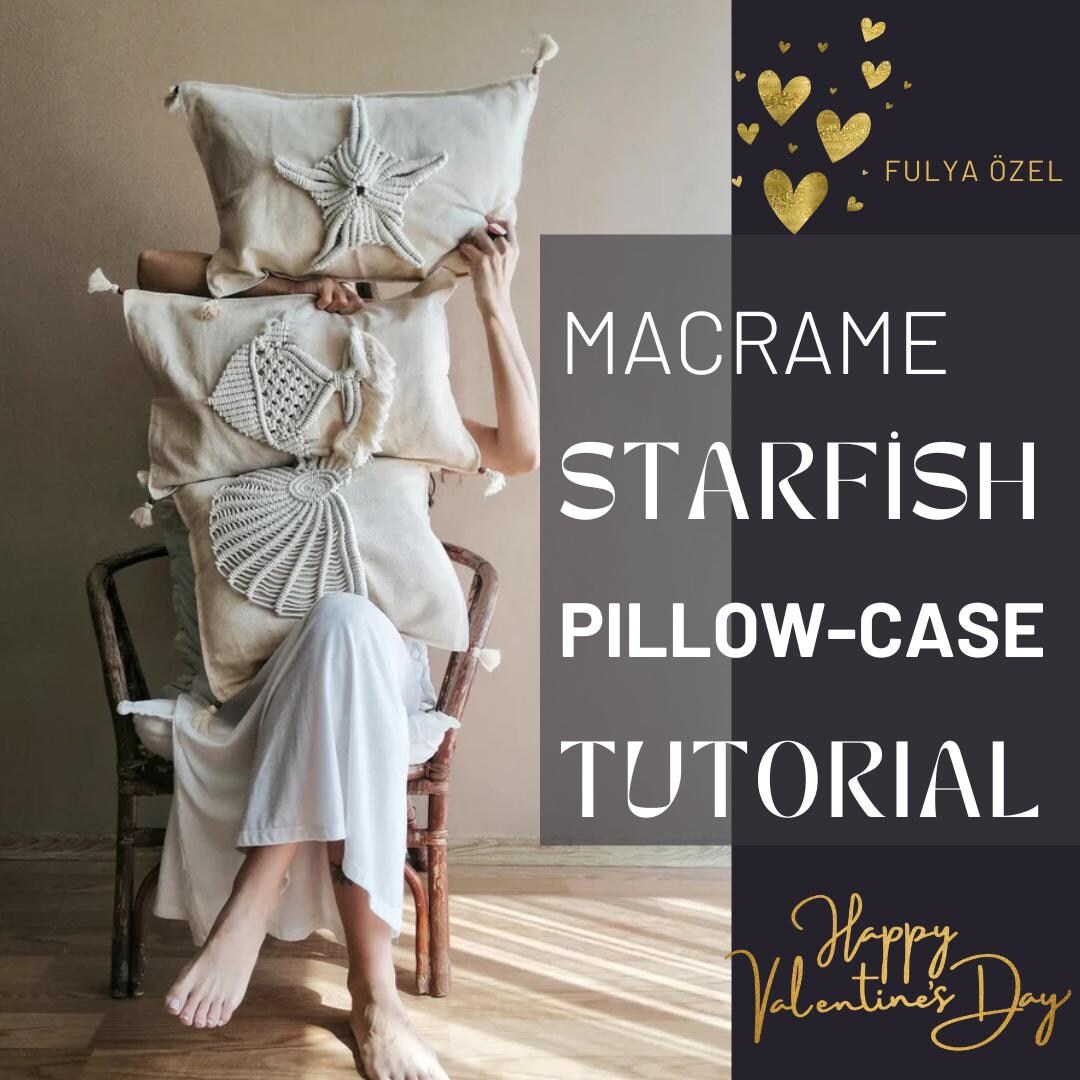 Macrame Pattern, Starfish Pattern , PDF File Tutorial , Writing and With Photographs Tutorial ...