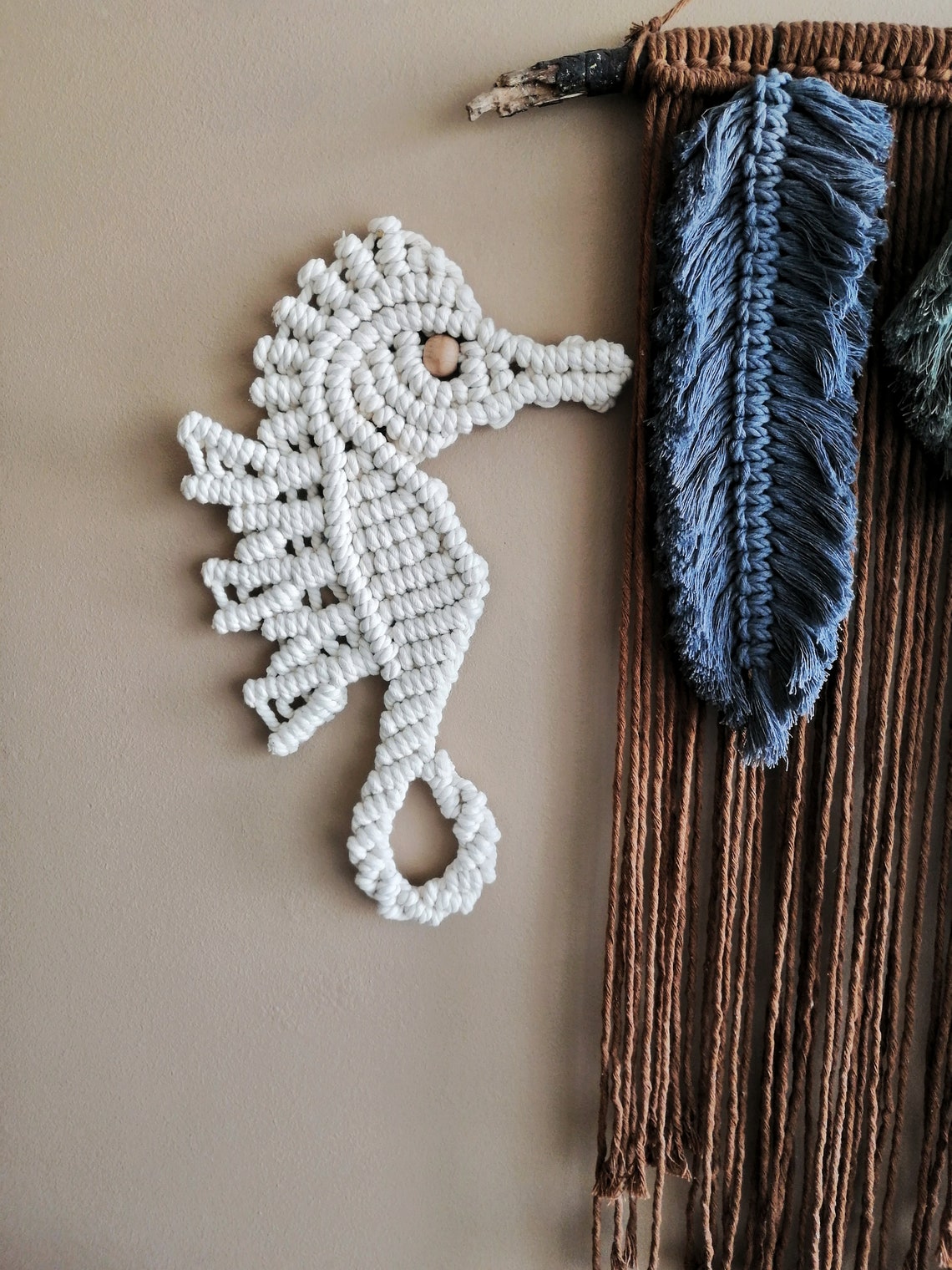 Macrame Seahorse Wall Decor Macrame Kids Room Decor Boys & - Etsy