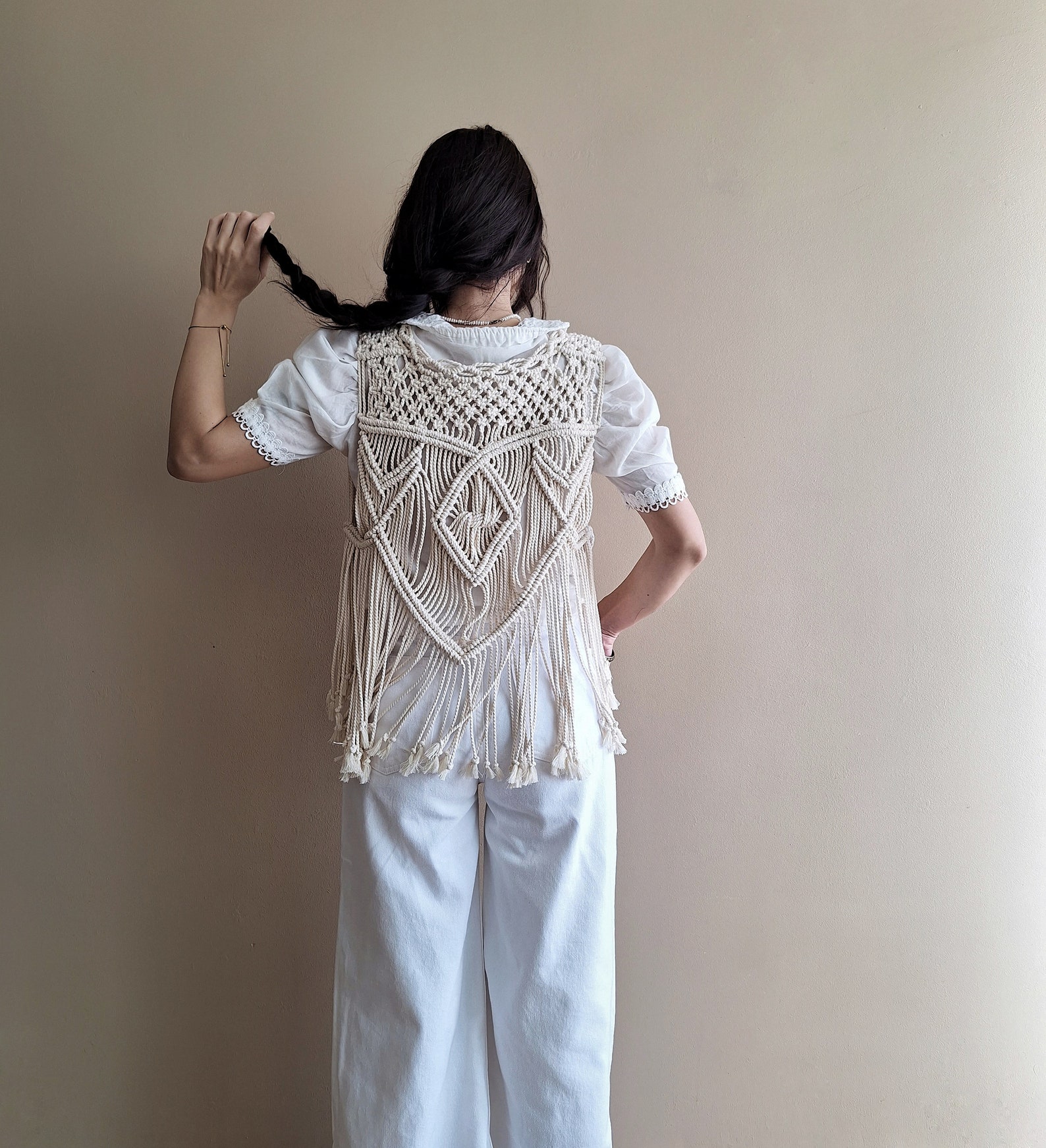 Macrame Vest for Women , Macrame Fashion Dress, Bohemian Macrame Vest ...