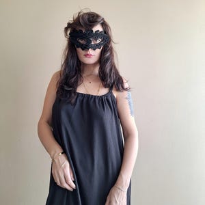 Halloween Masks, Macrame Mask, Black Eye Masks, Macrame Costume Masks ...