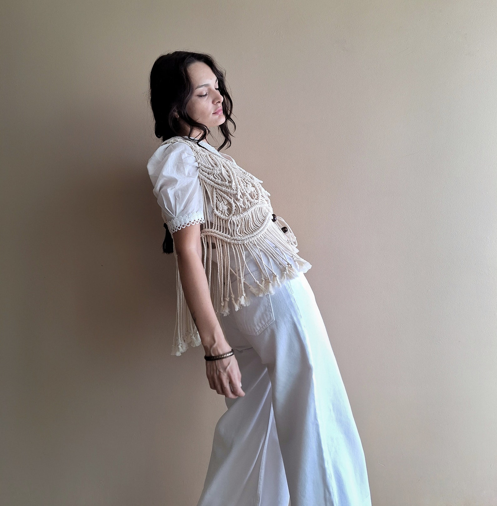 Macrame Vest for Women , Macrame Fashion Dress, Bohemian Macrame Vest ...