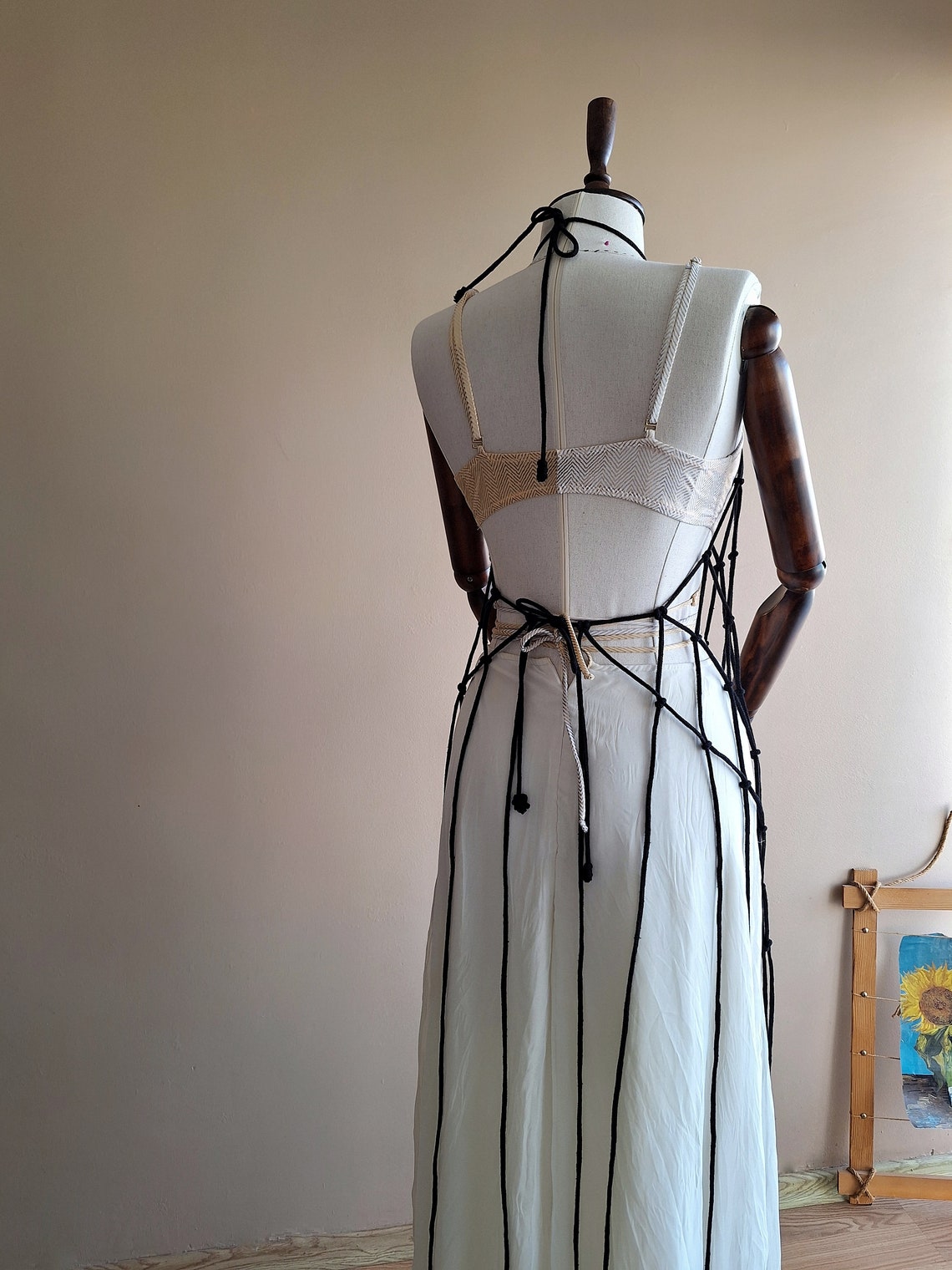 Macrame Mesh Tops, Halter Neck Tops, Back Ties Dress, Macrame Beach ...