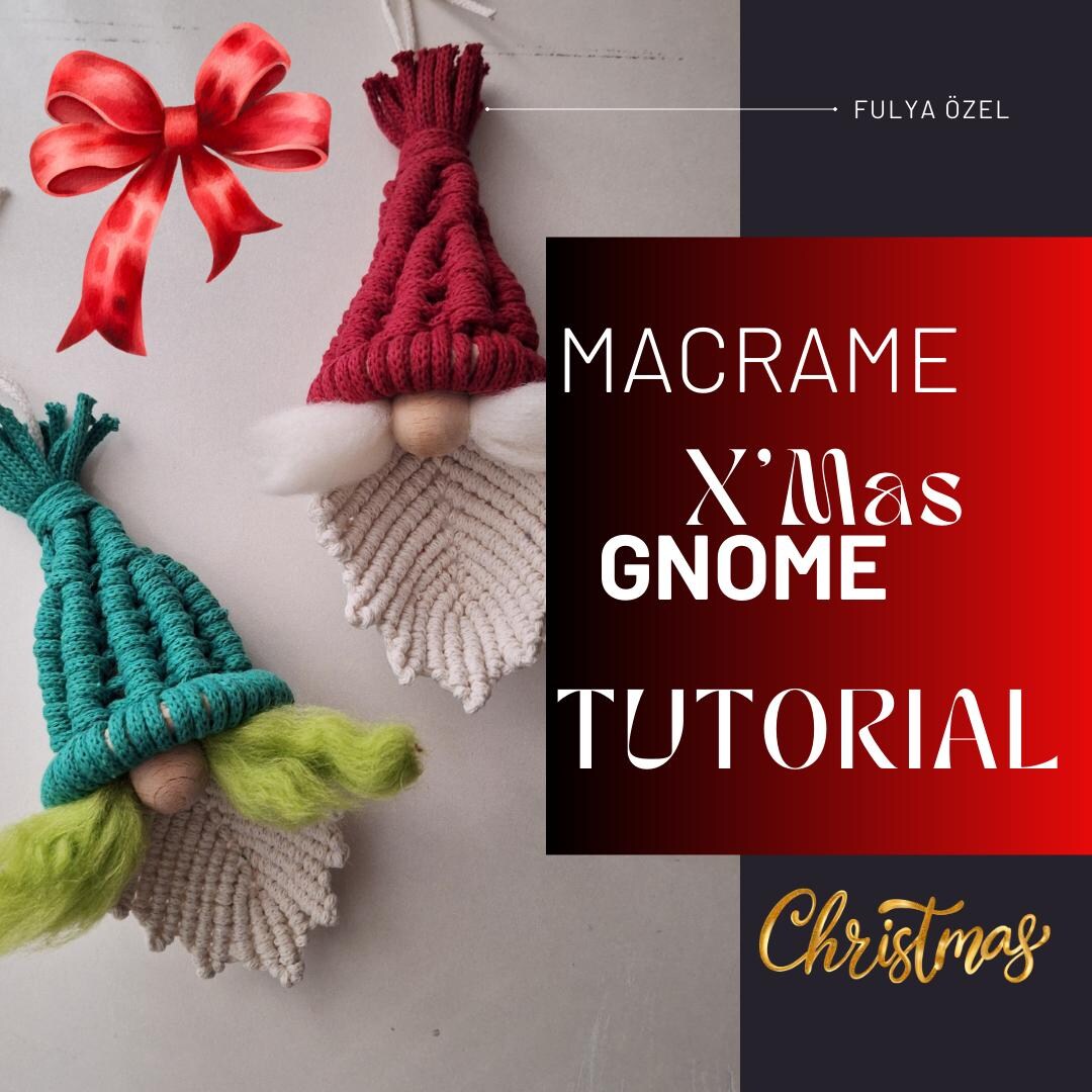 Macrame Gnome Pattern, Christmas Gnome Tutorial, PDF File Tutorial ...