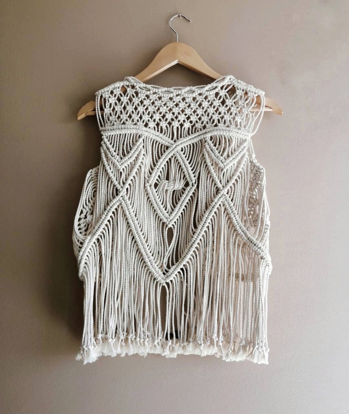 Macrame Vest for Women , Macrame Fashion Dress, Bohemian Macrame Vest ...