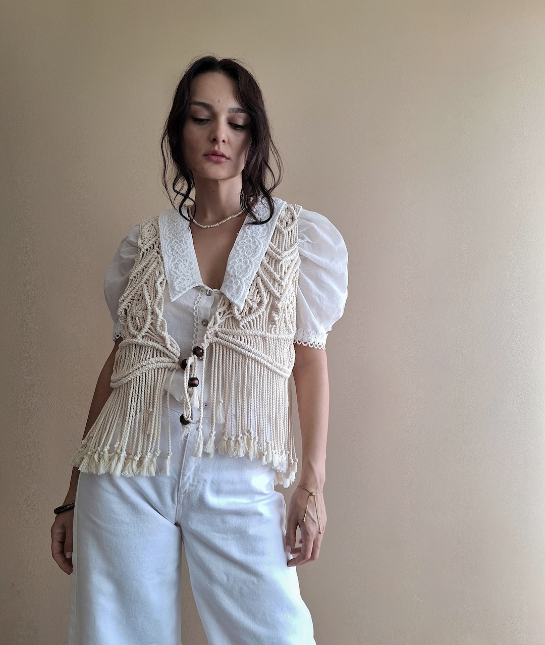 Macrame Vest for Women , Macrame Fashion Dress, Bohemian Macrame Vest ...