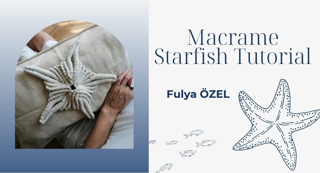 Macrame Pattern, Starfish Pattern , PDF File Tutorial , Writing and With Photographs Tutorial ...
