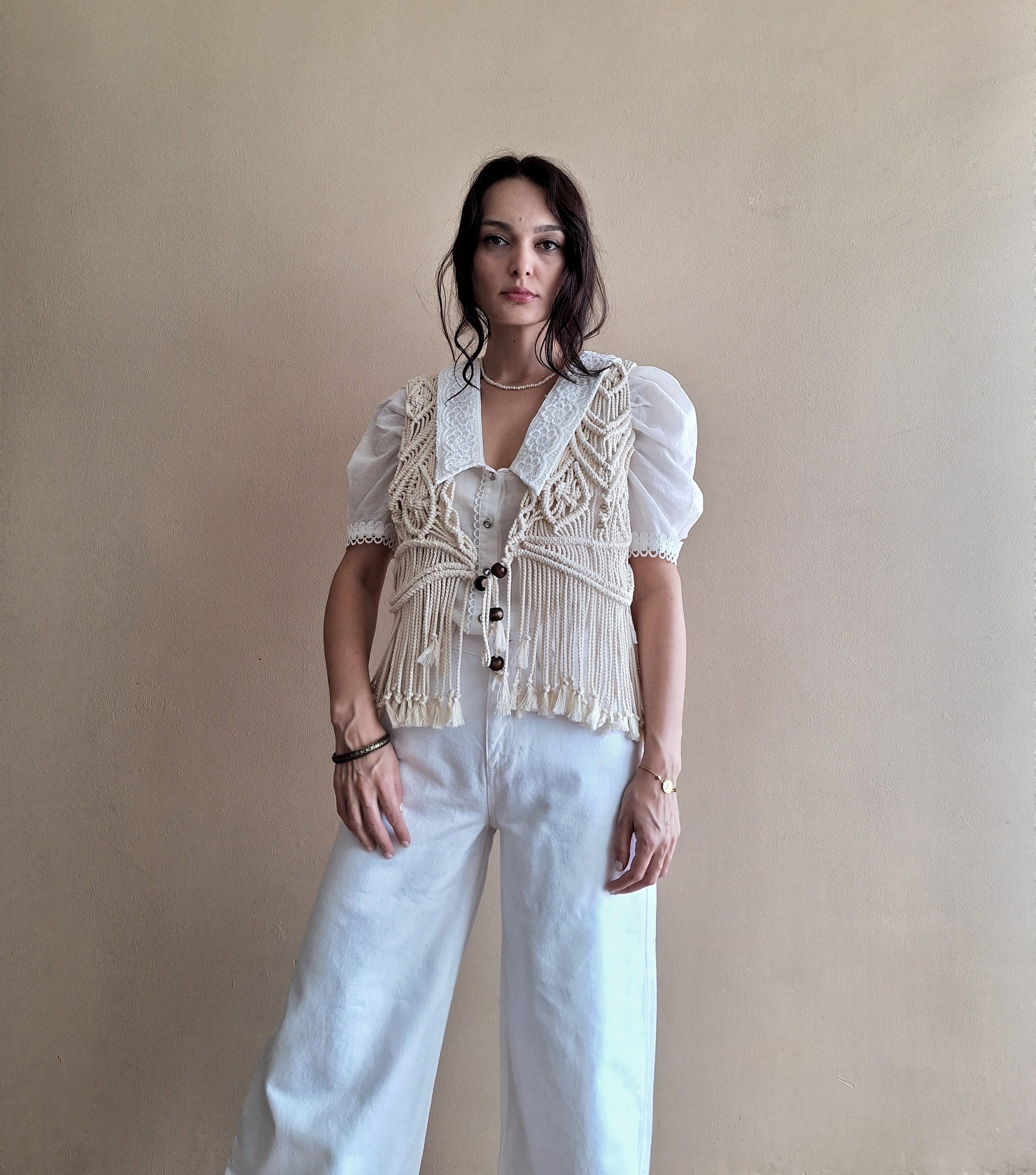 Macrame Vest for Women , Macrame Fashion Dress, Bohemian Macrame Vest ...