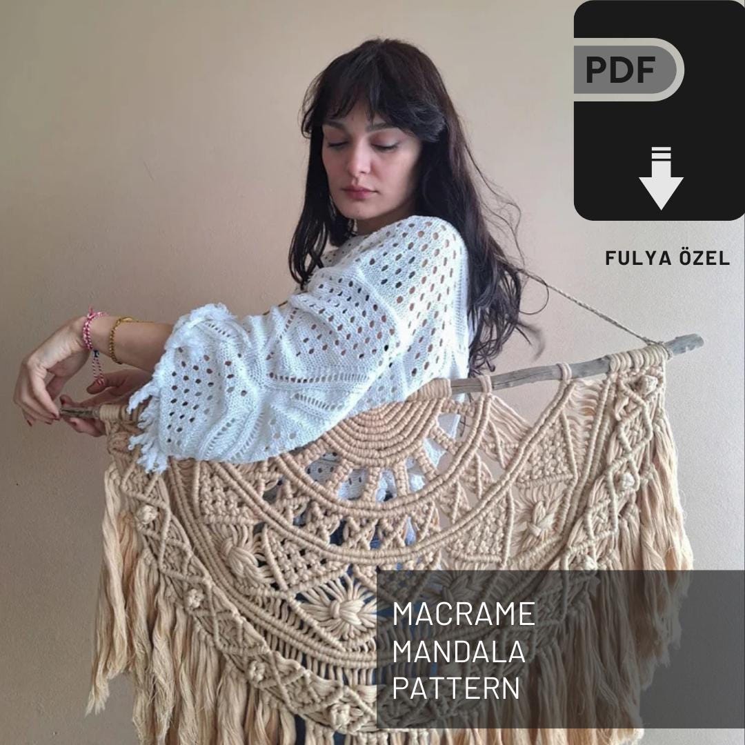 Macrame Mandala Pattern, PDF Tutorial, Photograph and Written Stroy ...