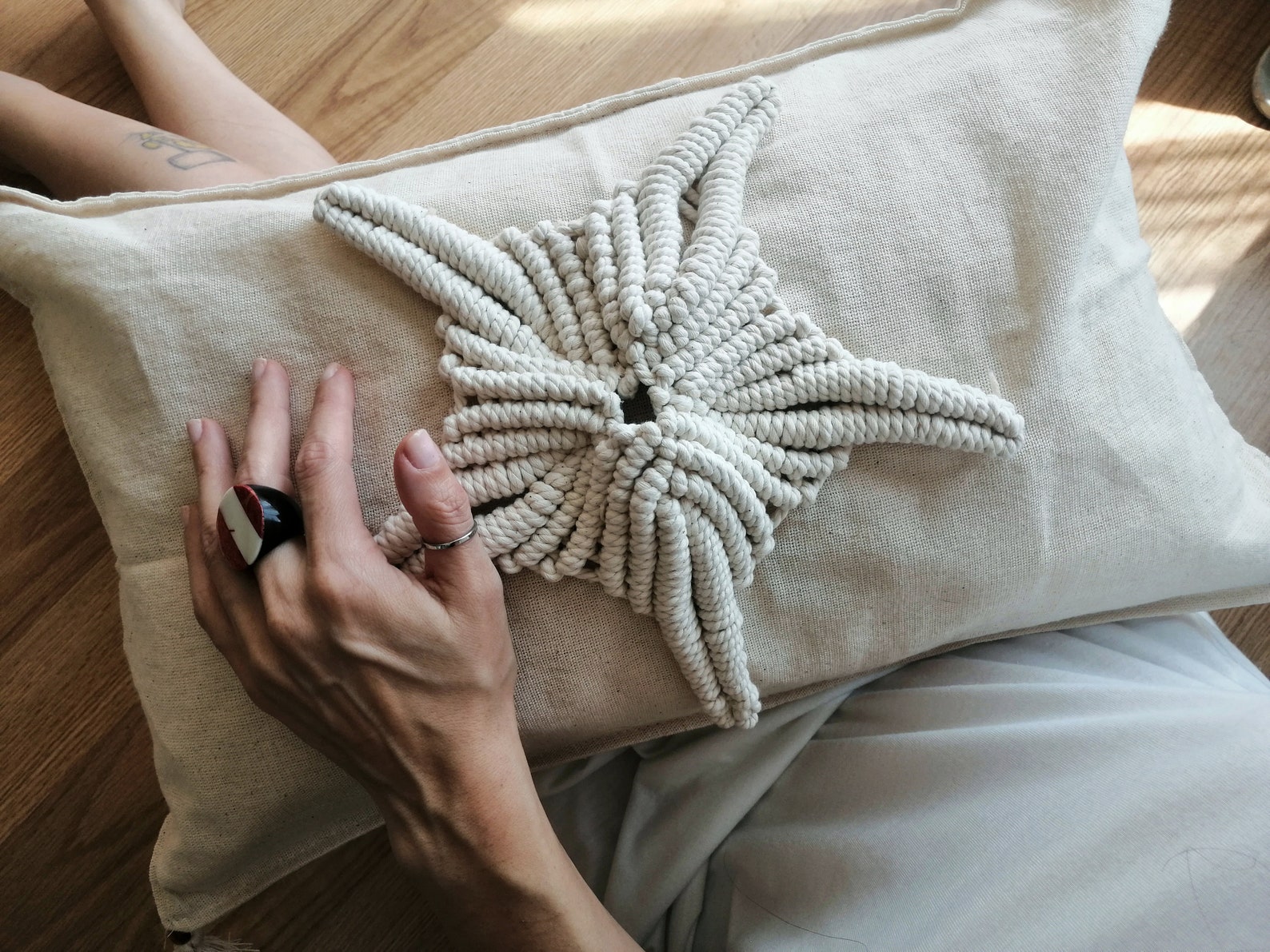 Macrame Starfish Pillowcase Pattern: Photo & Writing Tutorial (PDF) - Etsy