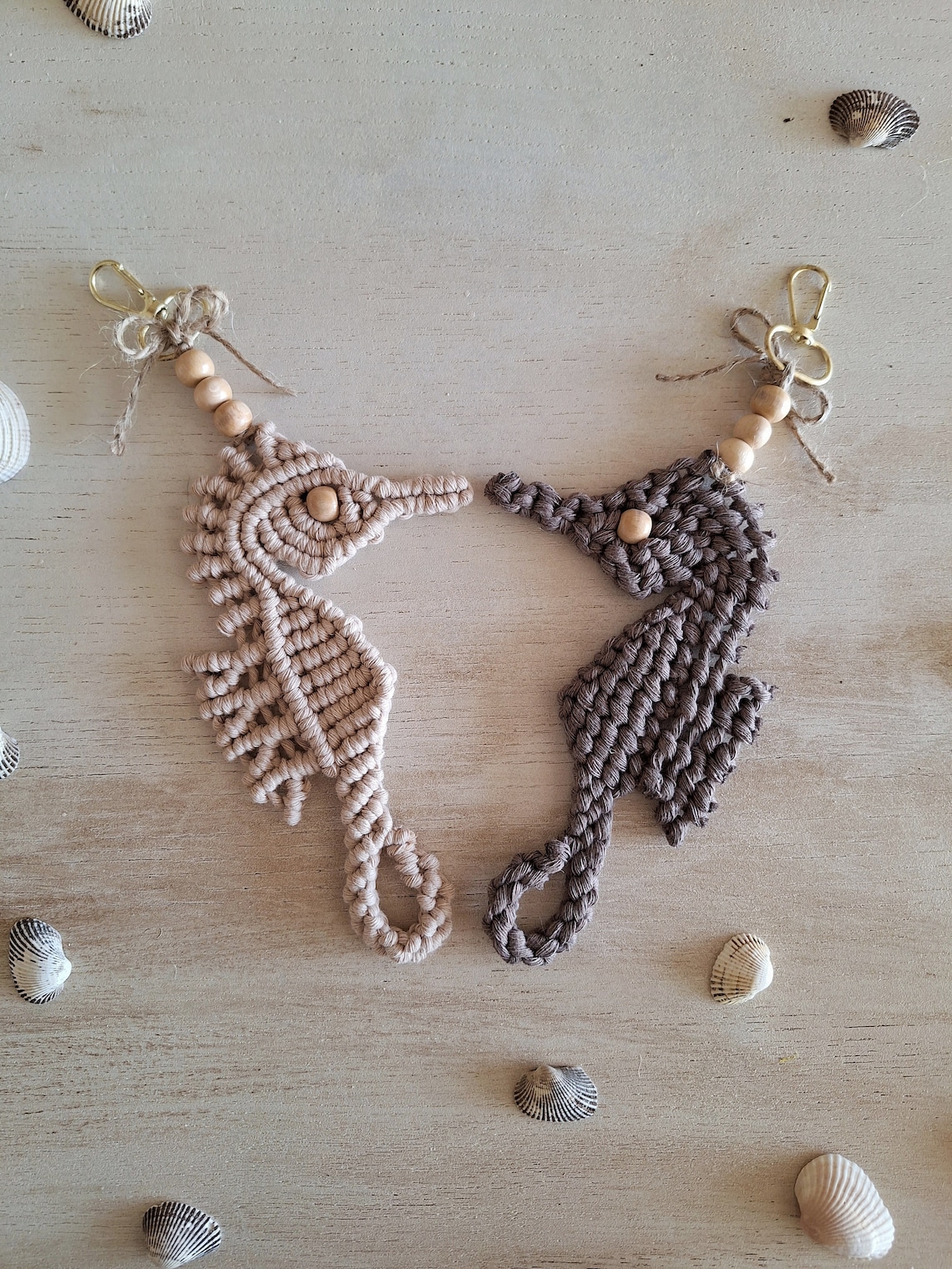 Macrame Keychain Hippocampus PDF Guide-photo Tutorial - Seahorse ...