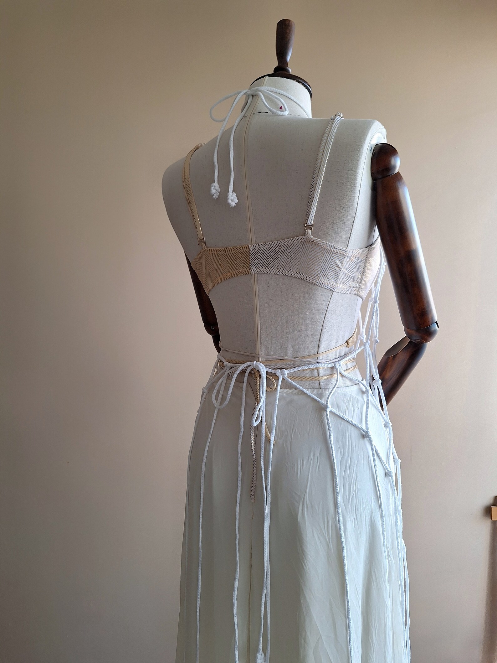 Macrame Mesh Tops, Halter Neck Tops, Back Ties Dress, Macrame Beach ...