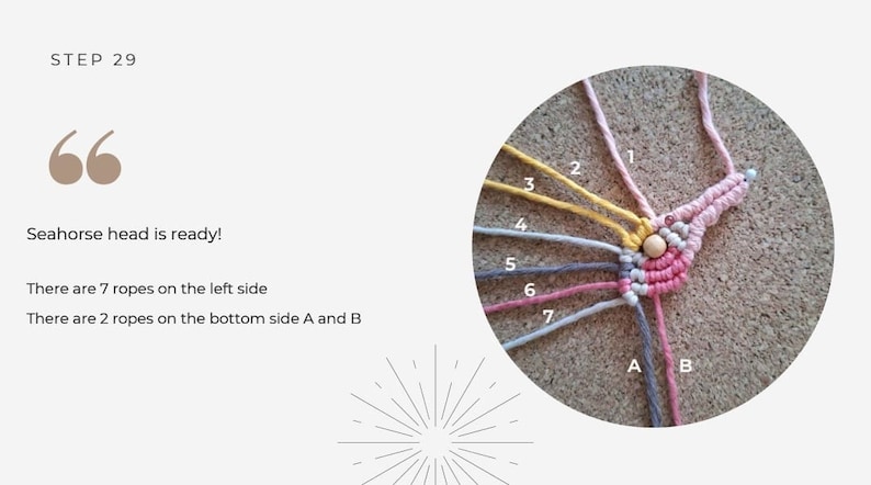 Macrame Keychain Hippocampus PDF Guide-photo Tutorial - Seahorse ...
