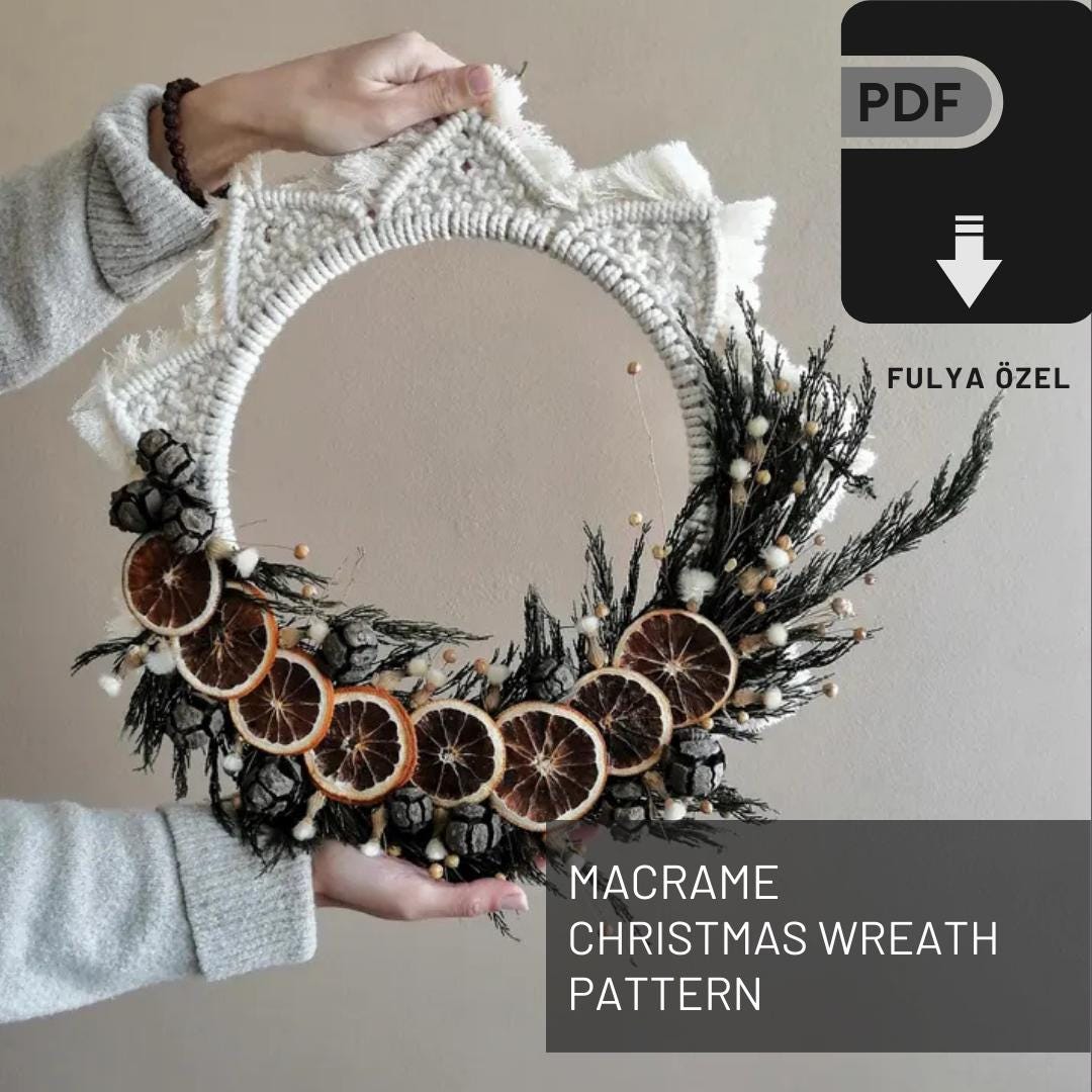 Macrame Wreath, Macrame Pattern, Macrame Wreath Decor, PDF Guide, Photo ...