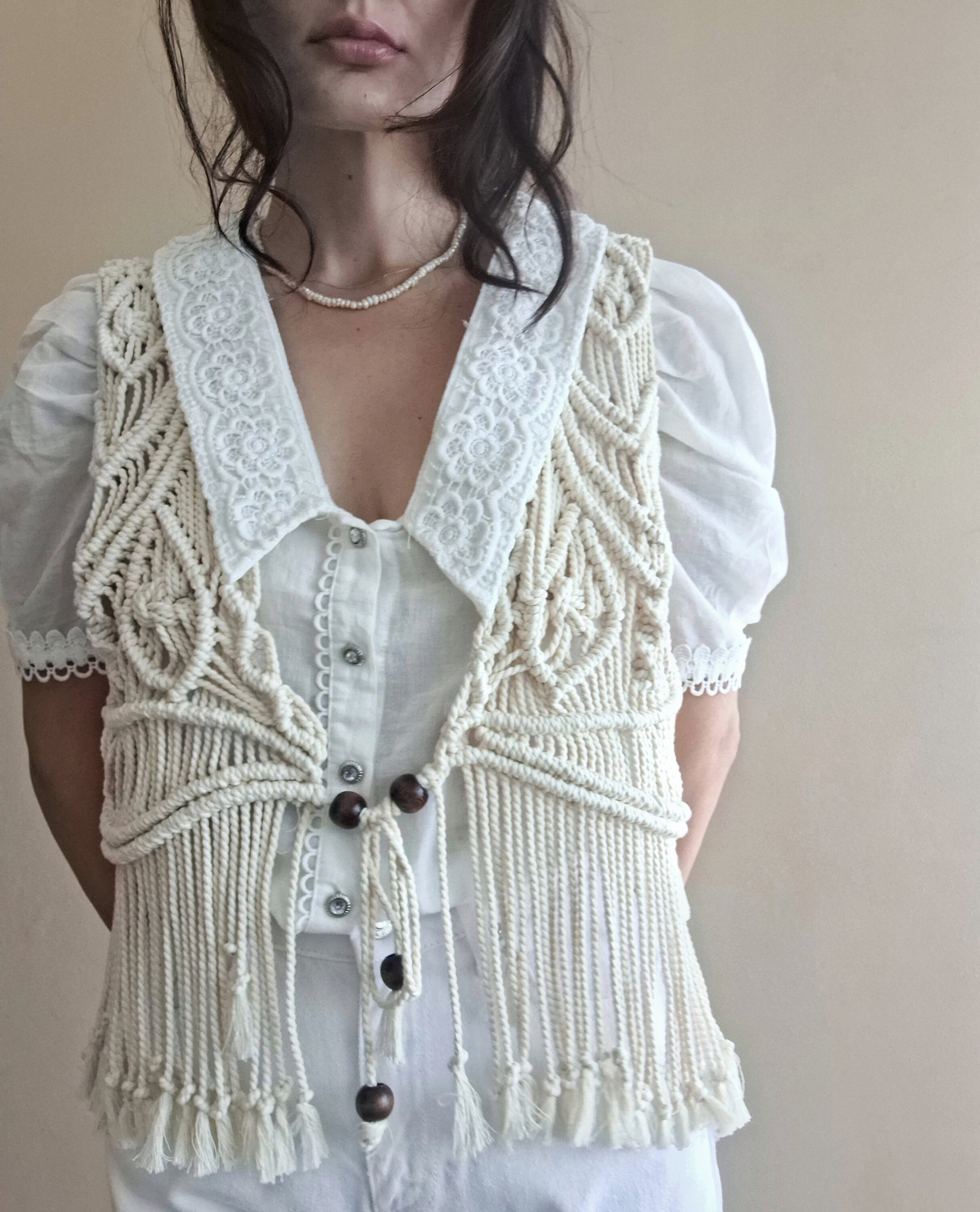 Macrame Vest for Women , Macrame Fashion Dress, Bohemian Macrame Vest ...