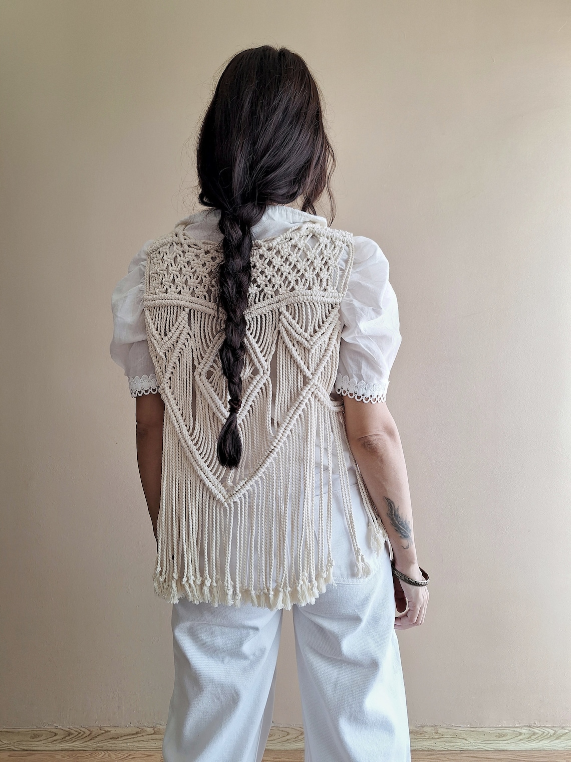 Macrame Vest for Women , Macrame Fashion Dress, Bohemian Macrame Vest ...