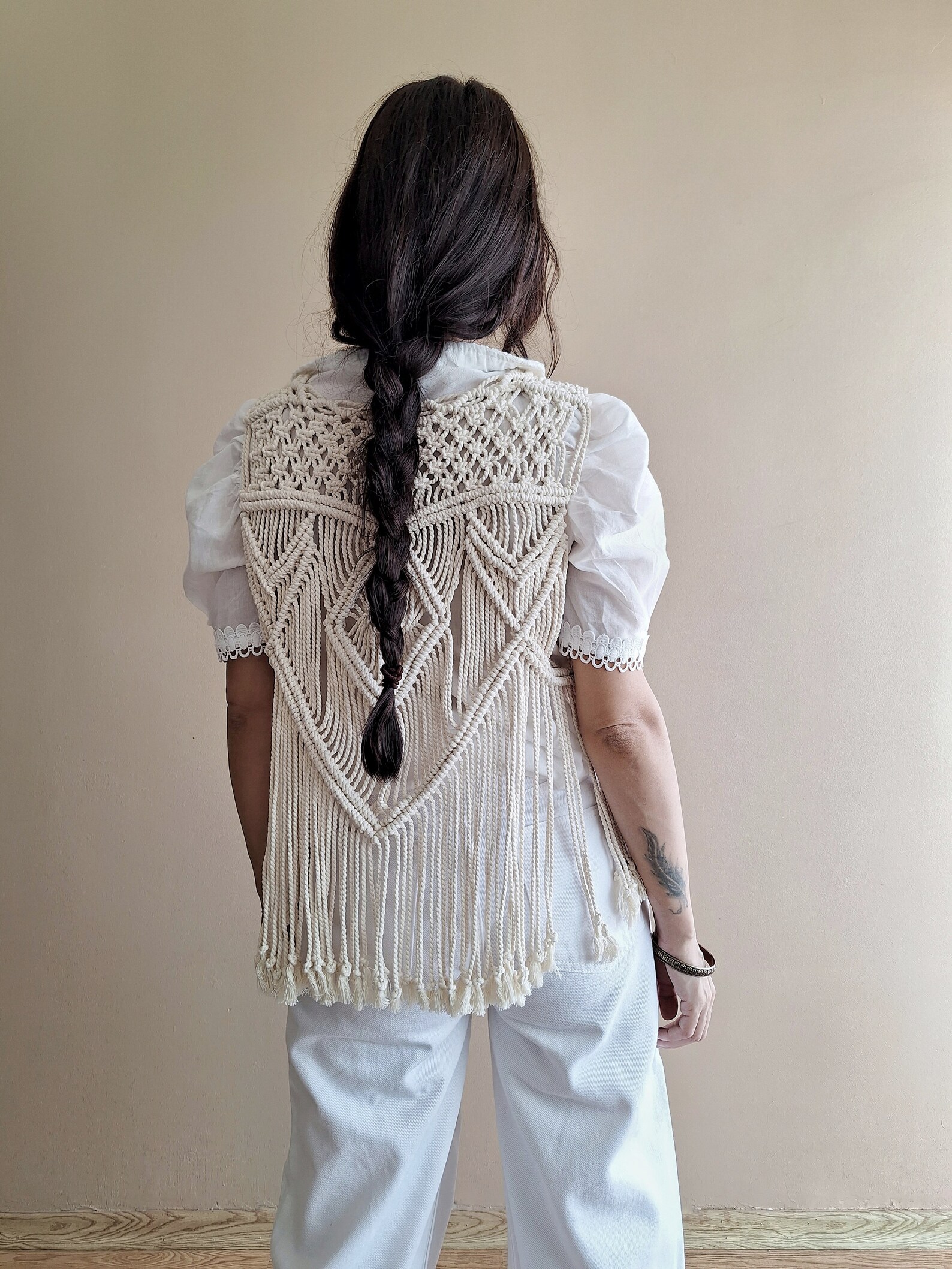 Macrame Vest for Women , Macrame Fashion Dress, Bohemian Macrame Vest ...