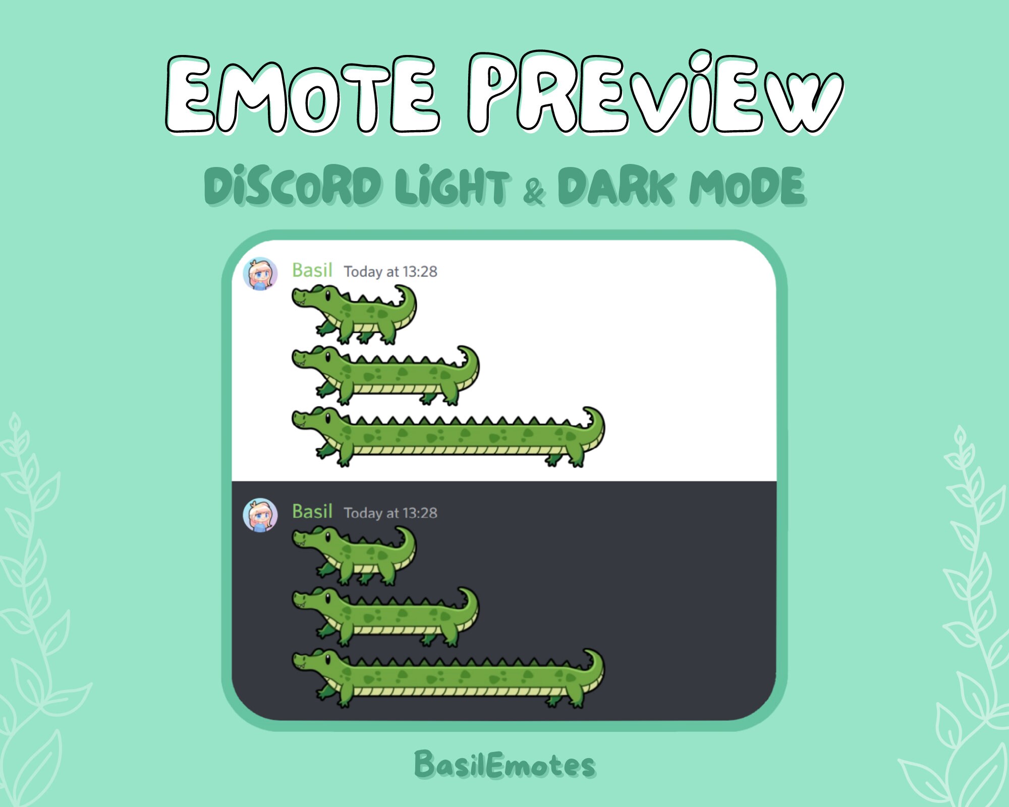 Long Alligator Emote Set // Instant Download // Streaming Twitch ...