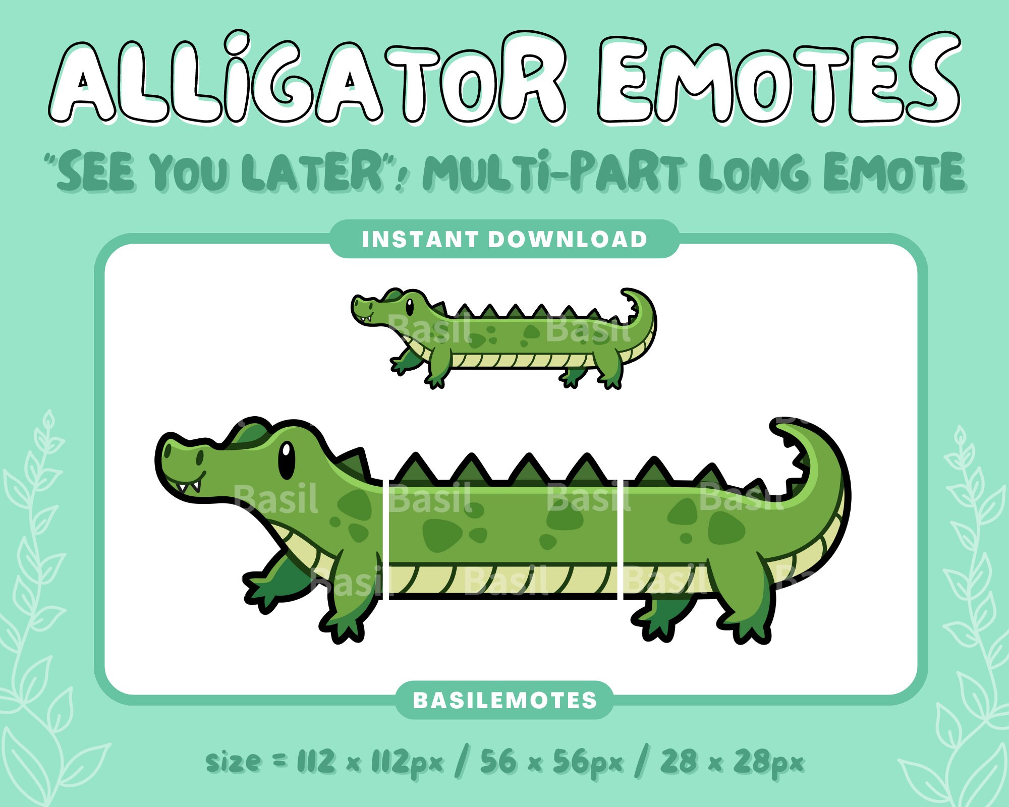 Long Alligator Emote Set // Instant Download // Streaming - Etsy Australia