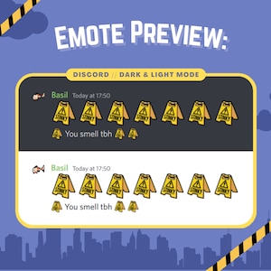 Caution Sign "stinky" Emote for Twitch & Discord // Pre-made Emote for ...