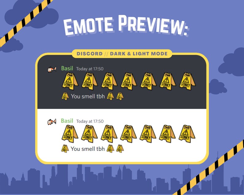Caution Sign stinky Emote for Twitch & Discord // - Etsy Australia