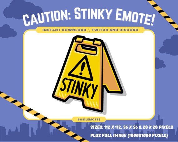 Caution Sign stinky Emote for Twitch & Discord // - Etsy