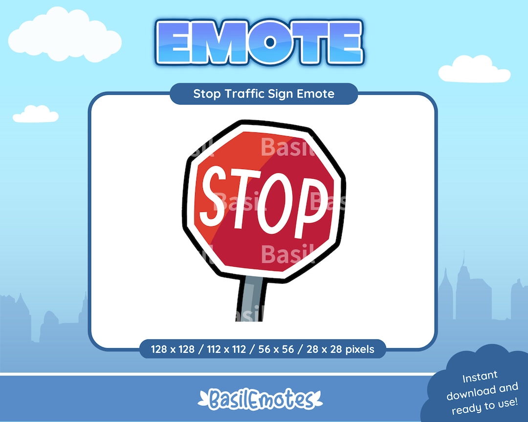 Stop Sign Traffic Emote for Twitch & Discord // Pre-made Stop Sign ...