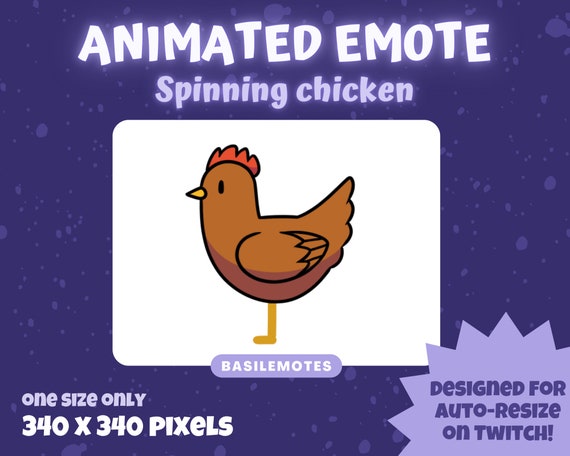 Animated Twitch Emote // Premade Animated Spinning Chicken - Etsy