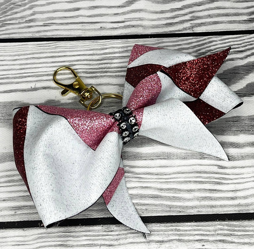 Cheer Bow Keychain Personalized Cheer Bow Keychain Amour - Etsy