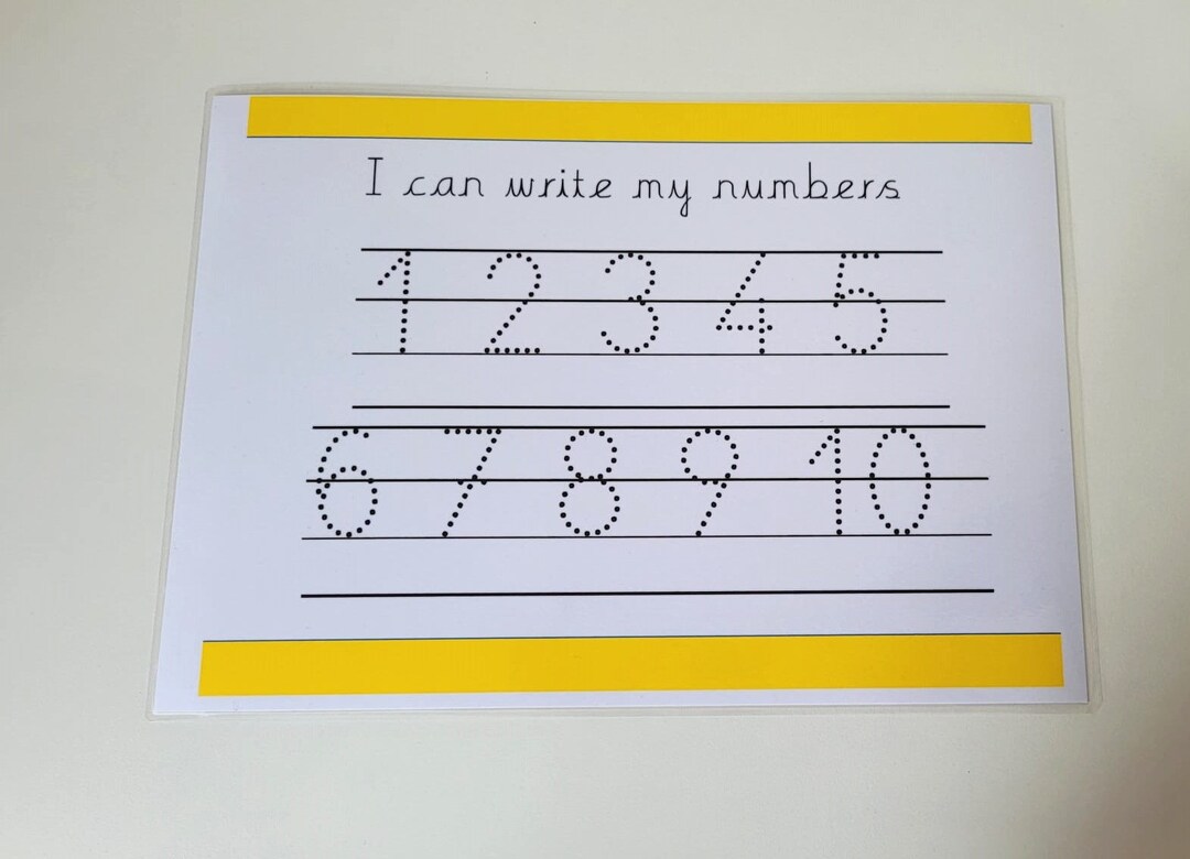 Number Tracing 1-10/ Home Learning/ Home School/ EYFS/ Primary School ...