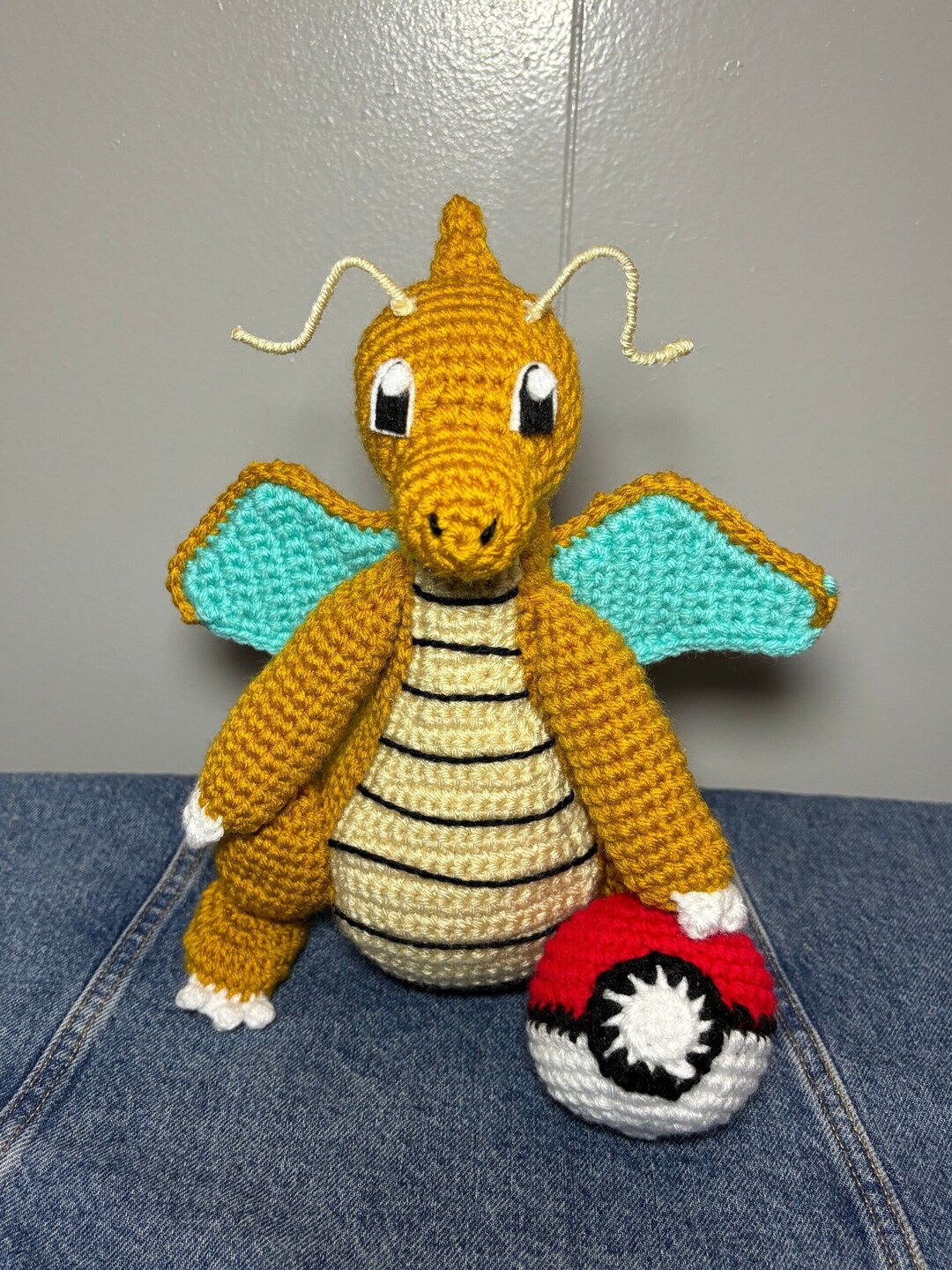 Dragonite Amigurumi Handmade Crochet Pokémon Plush - Etsy