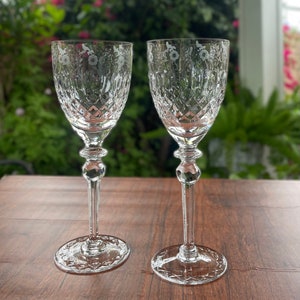 2x Rogaska Crystal Gallia Wine Glasses - Etsy