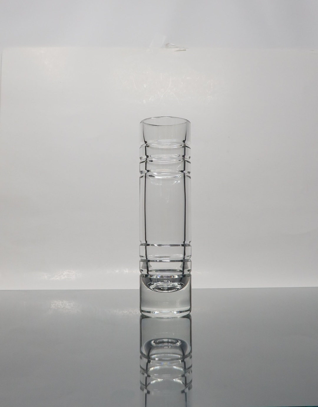 Tiffany Crystal Vase | Round Ring Cut | Cylindrical Vase 8" - Etsy