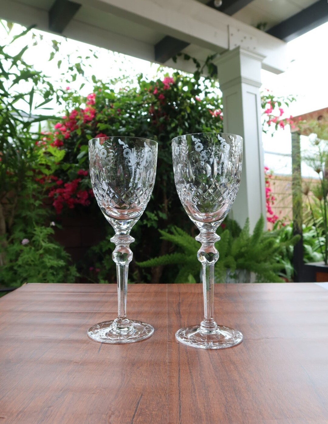 2x Rogaska Crystal Gallia Wine Glasses - Etsy