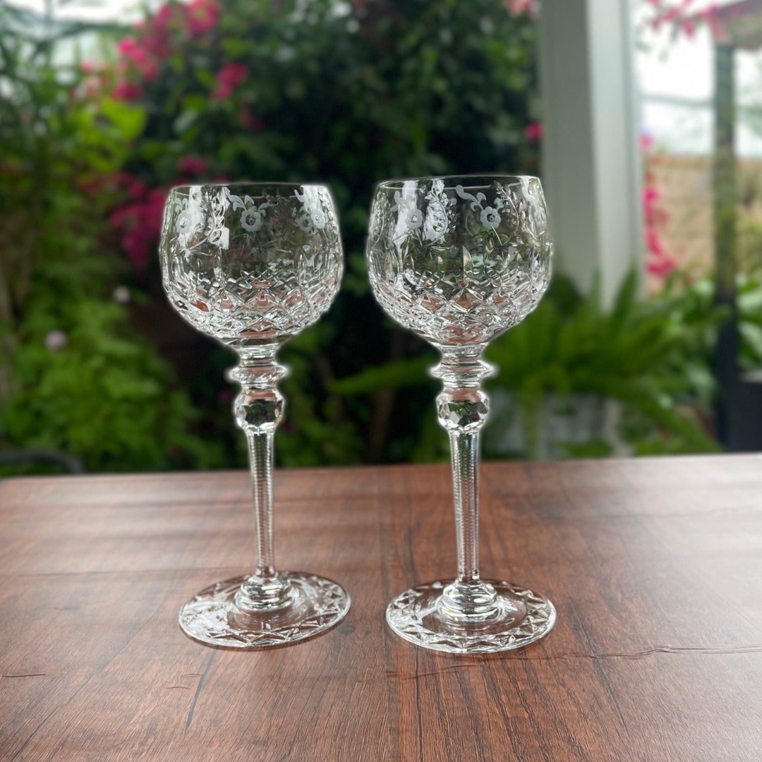 Rogaska Gallia Hock Wine Glasses (2) - Etsy