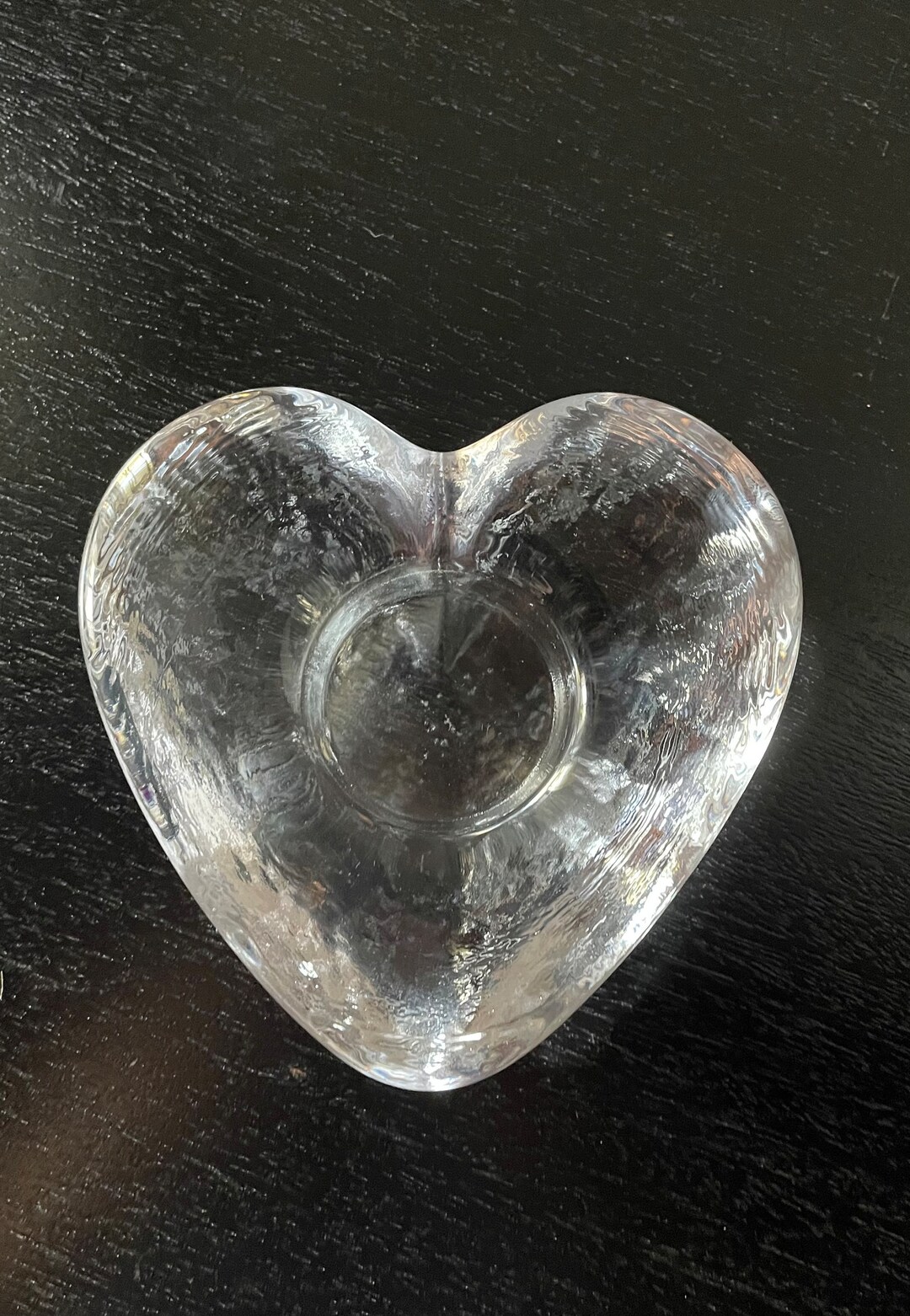 Simon Pearce Crystal “highgate Heart” Tealight-signed - Etsy