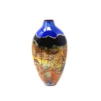 Rick Satava Wisteria Harvest Moon Art Glass Vase Large 14" Signed - Etsy