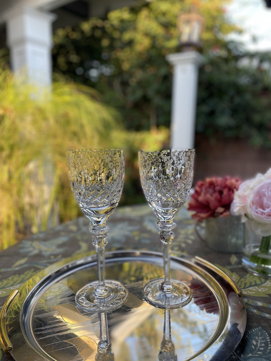 Rogaska Crystal Gallia Water Goblets/glasses 2 - Etsy