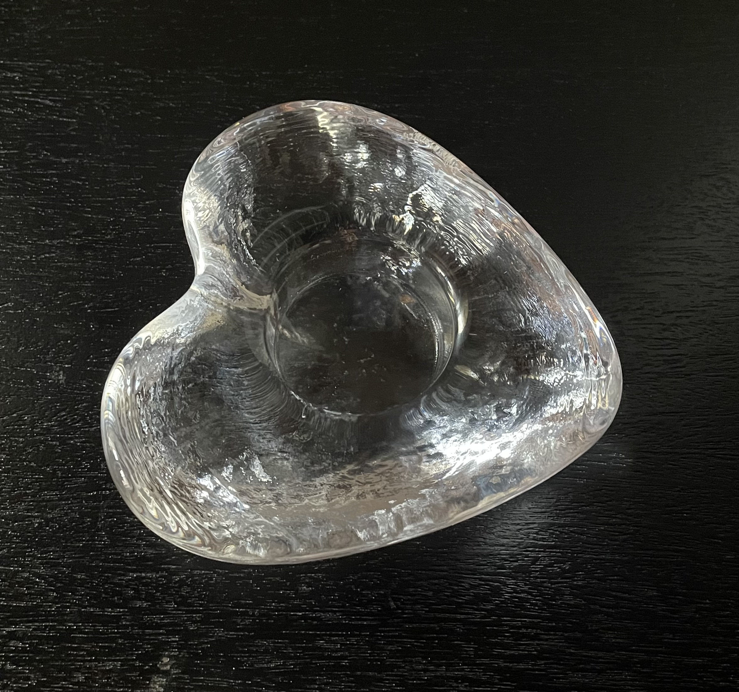 Simon Pearce Crystal highgate Heart Tealight-signed - Etsy