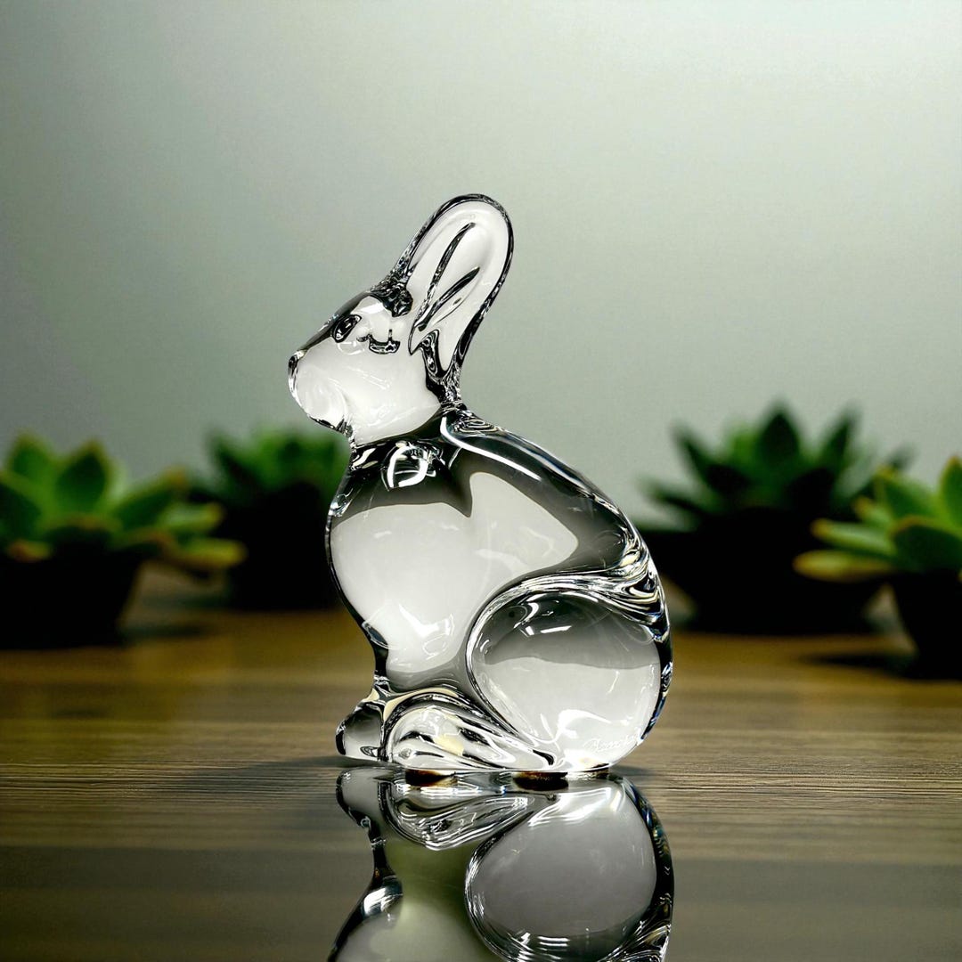 Baccarat Crystal Bunny-rabbit Figurine - Etsy