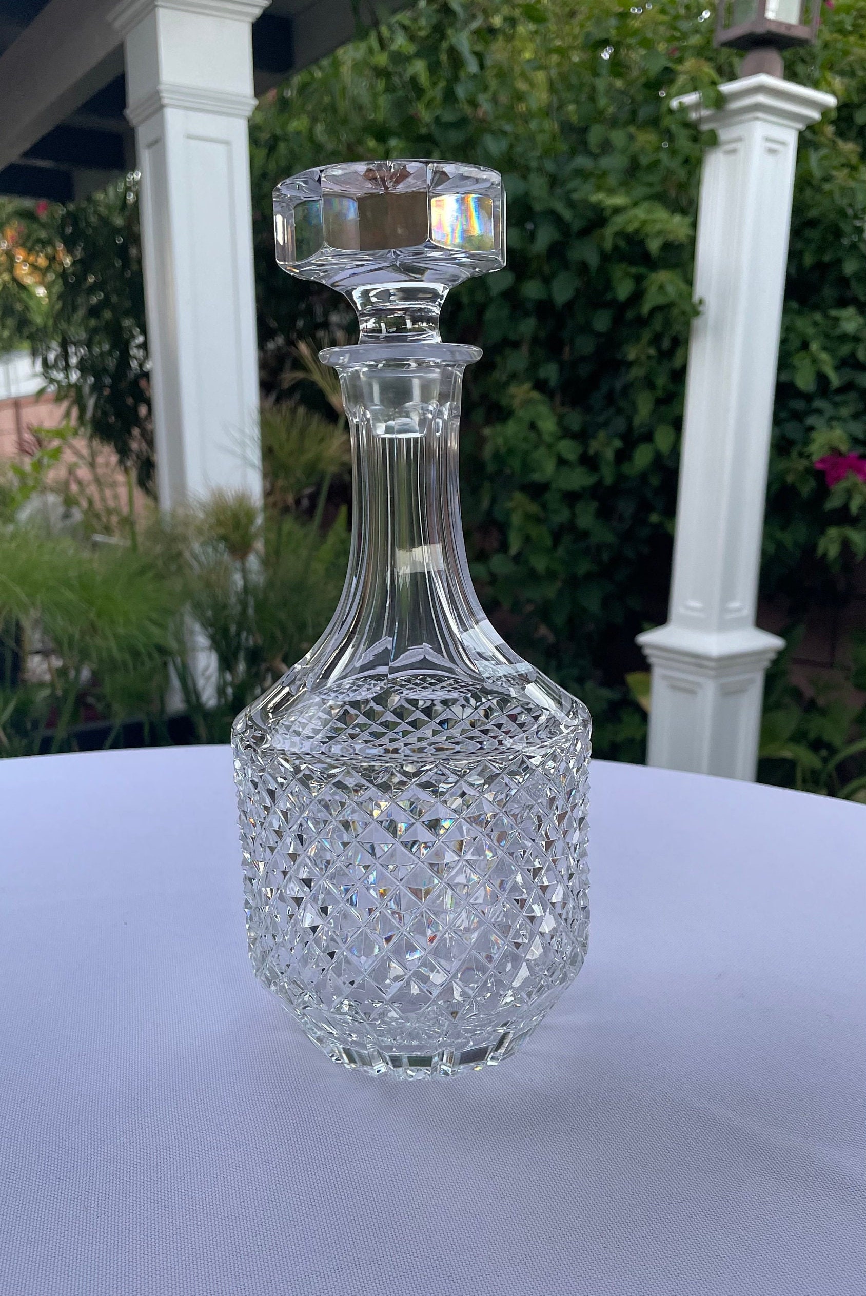 Galway Crystal Decanter Stopper and 4 Matching Liquor Glasses - Etsy