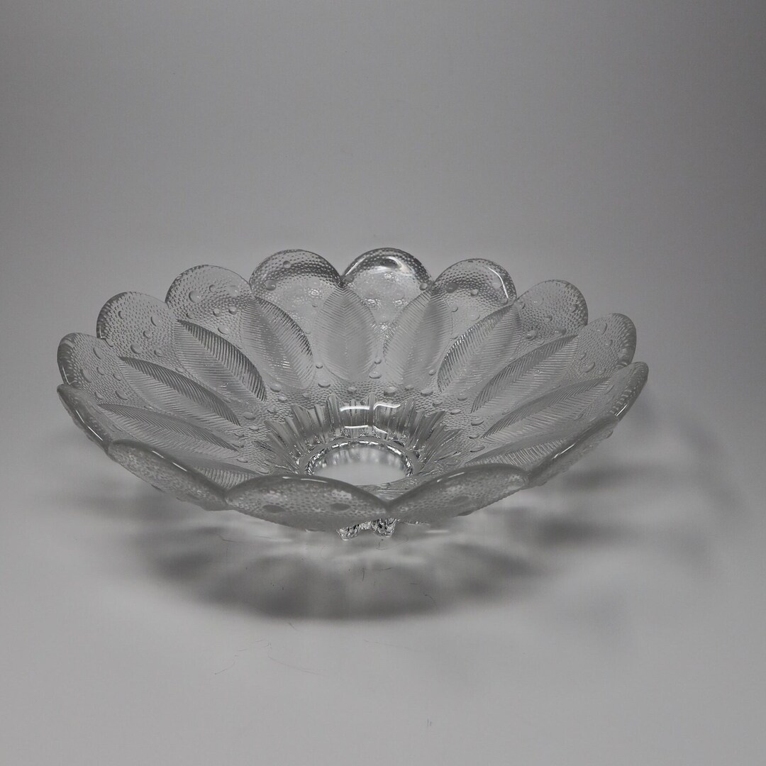 Lausitzer Crystal Madea Dew Drop Leaf Footed Bowl 10" - Etsy