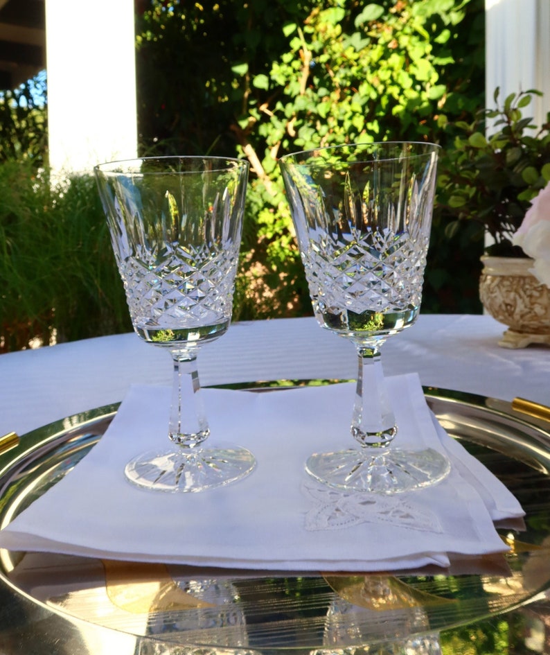 Waterford Kenmare Wine/water Crystal Glasses, Set of 2 - Etsy