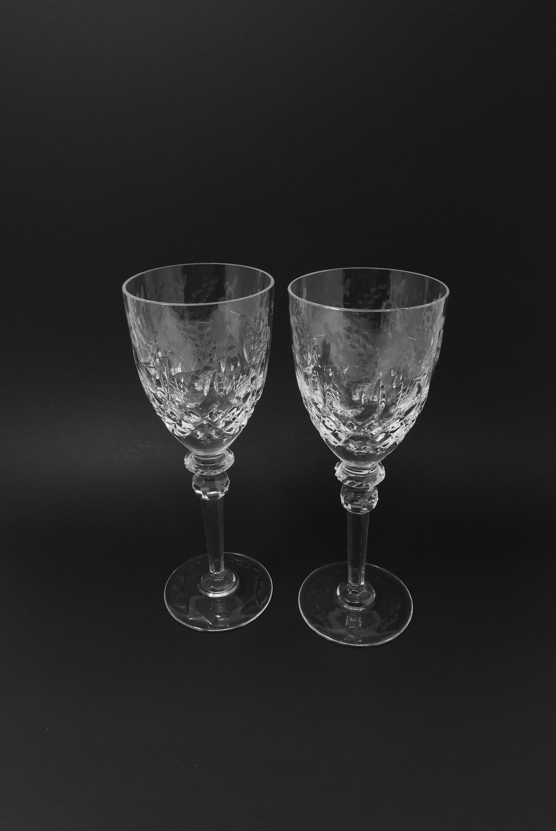 Rogaska Crystal Gallia Wine Glasses Set of 2 Barware Gallia Collection ...