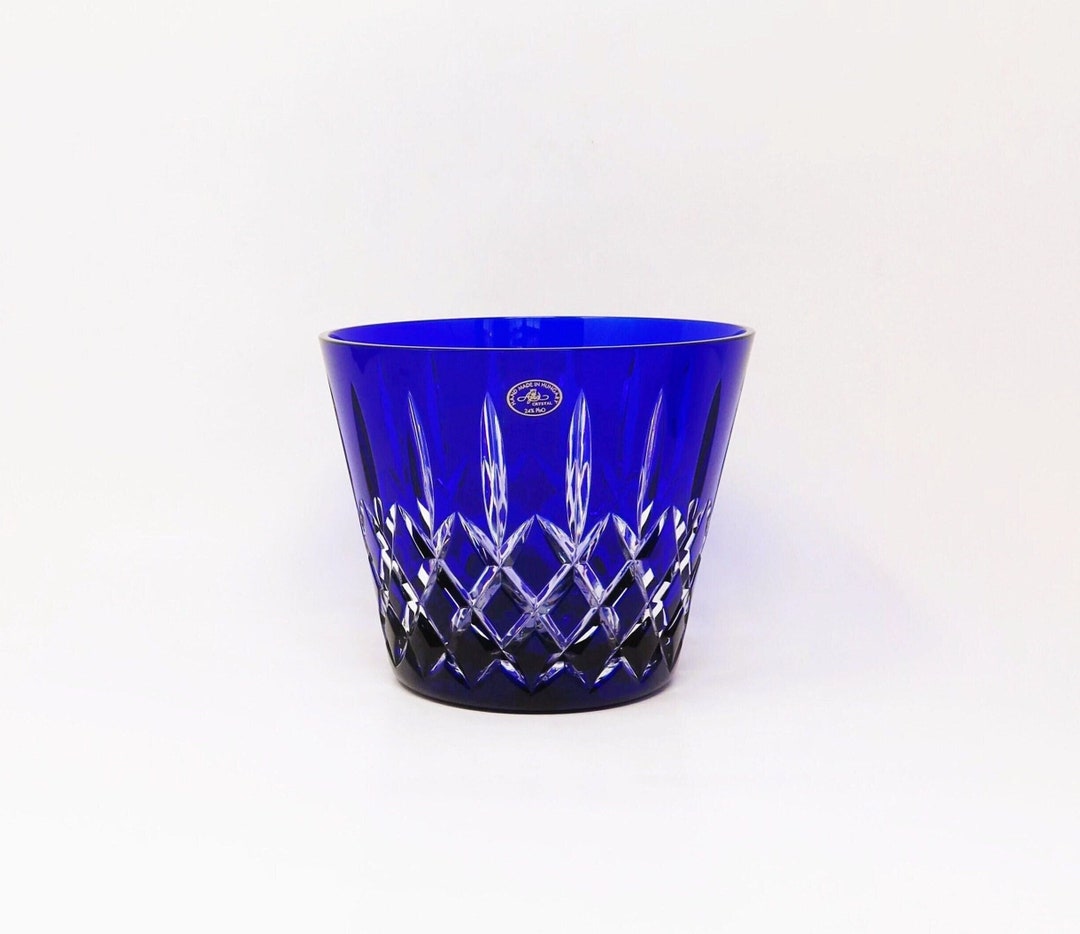 Ajka Crystal Arabella Cobalt Blue Ice Bucket - Etsy