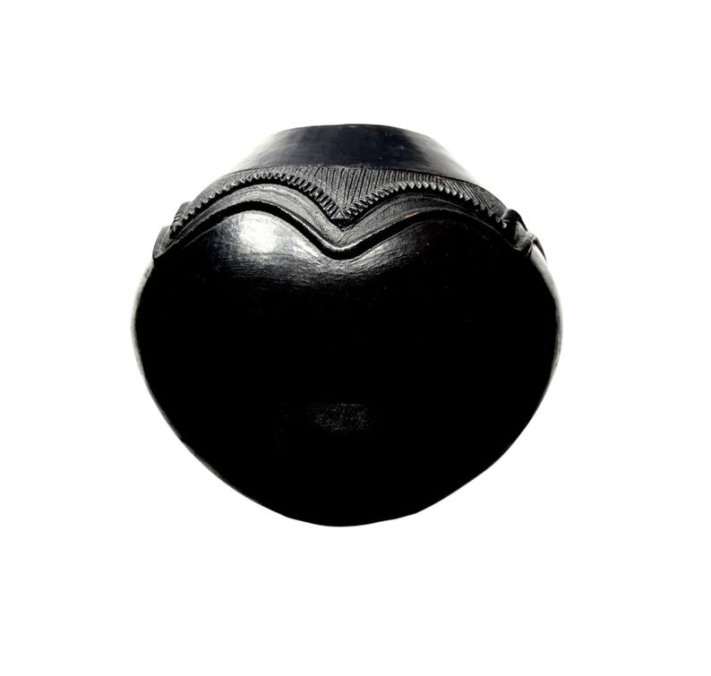Zulu Coil Pot Black Nala Round Bowl | Signed African Art Pottery - Etsy