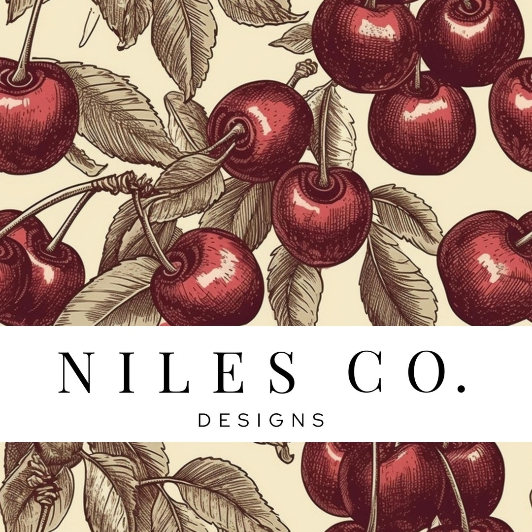 Cherry Digital Paper Seamless Pattern Cherry Digital Patterns Red ...
