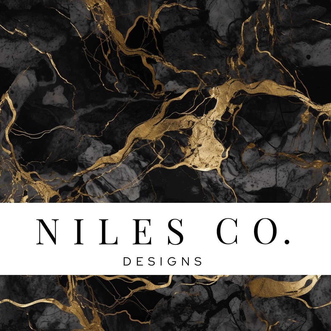 Black Digital Paper Black Gold Marble Paper Black Gold Marble Digital ...