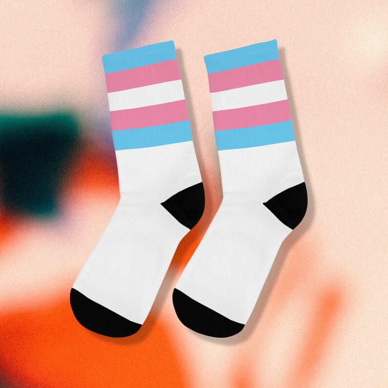 Transgender Flag Pride Socks for Trans Pride Outfit - Etsy