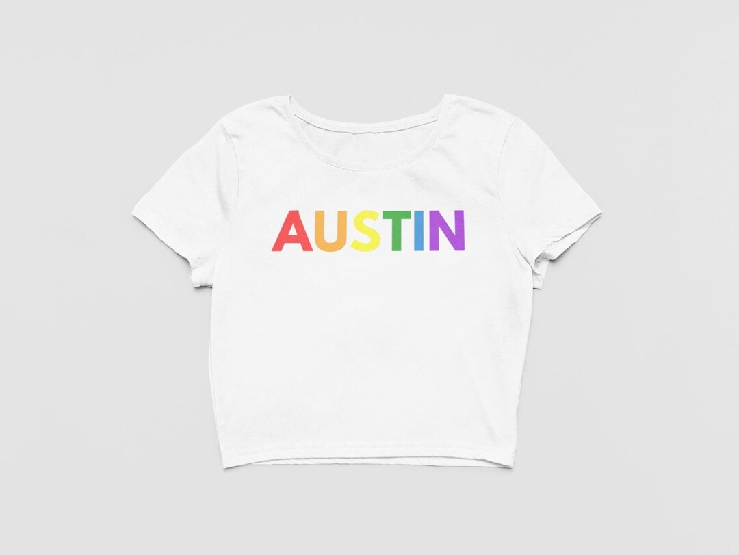 Austin Rainbow LGBTQIA Pride Thin Baby Tee for Austin Pride Crop Top - Etsy UK